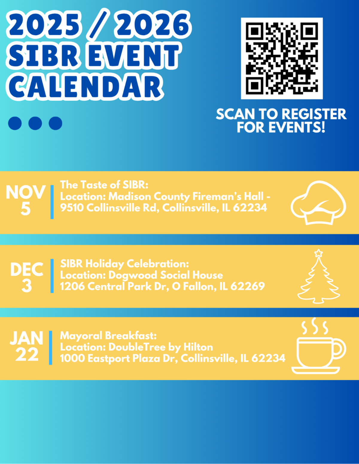 2026 SIBR Level Sponsorship Opportunities & Upcoming Events