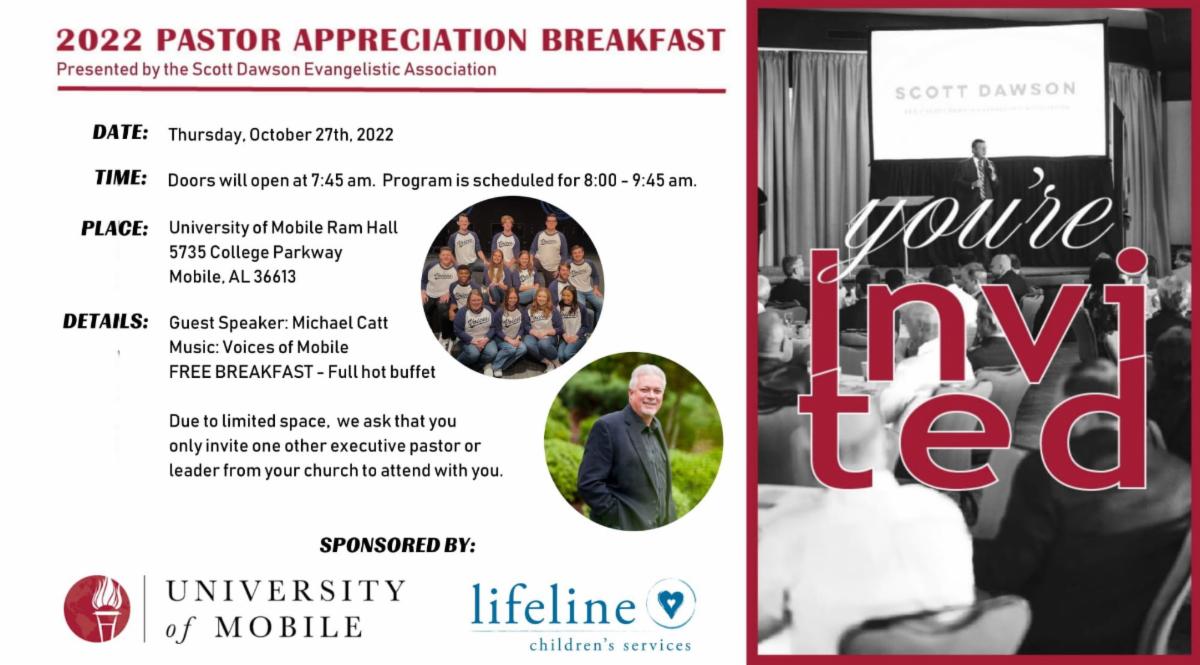 2022 Pastor Appreciation Breakfast at University of Mobile