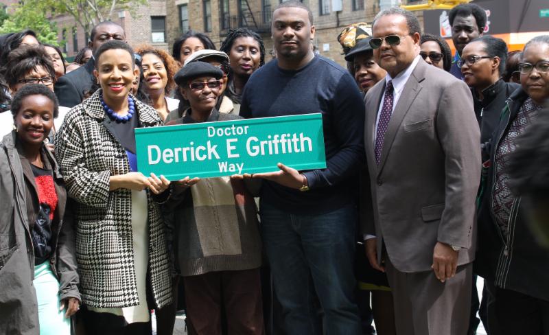 Cumbo Unveils Street Sign Depicting Dr. Derrick E. Griffith Way in ...
