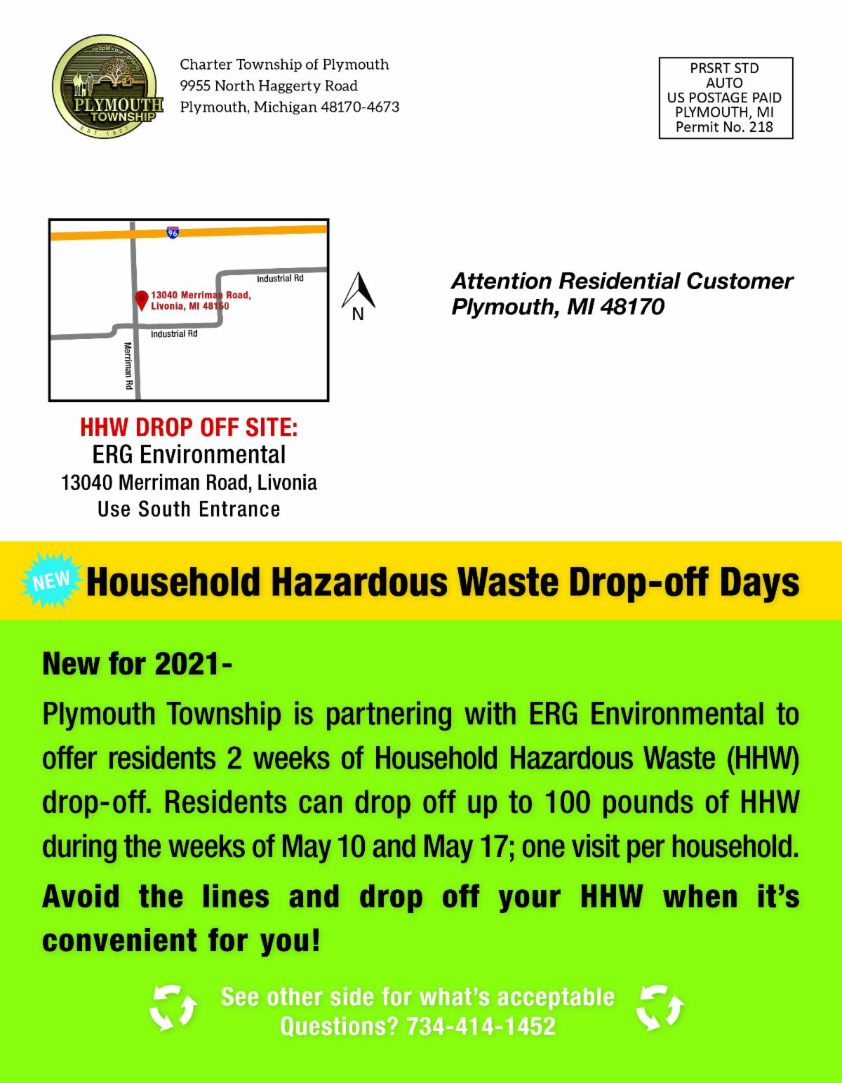 Special News Just for You - Household Hazardous Waste Weeks Start Next Week