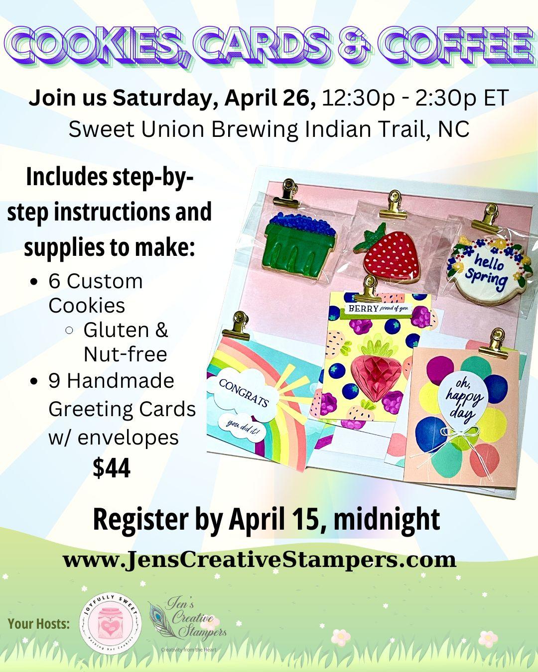 April 26: Cookies, Cards, and Coffee Class