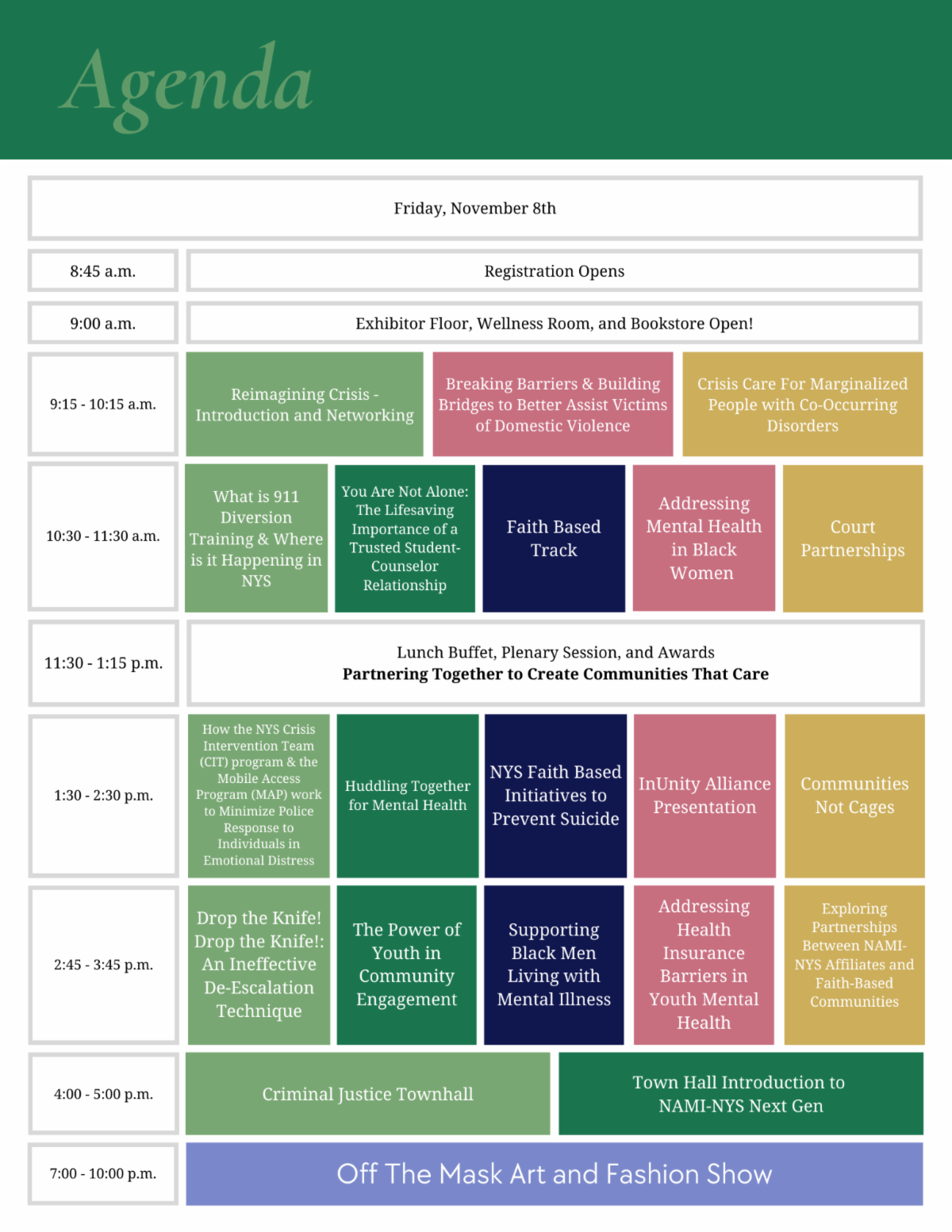 Agenda at a Glance