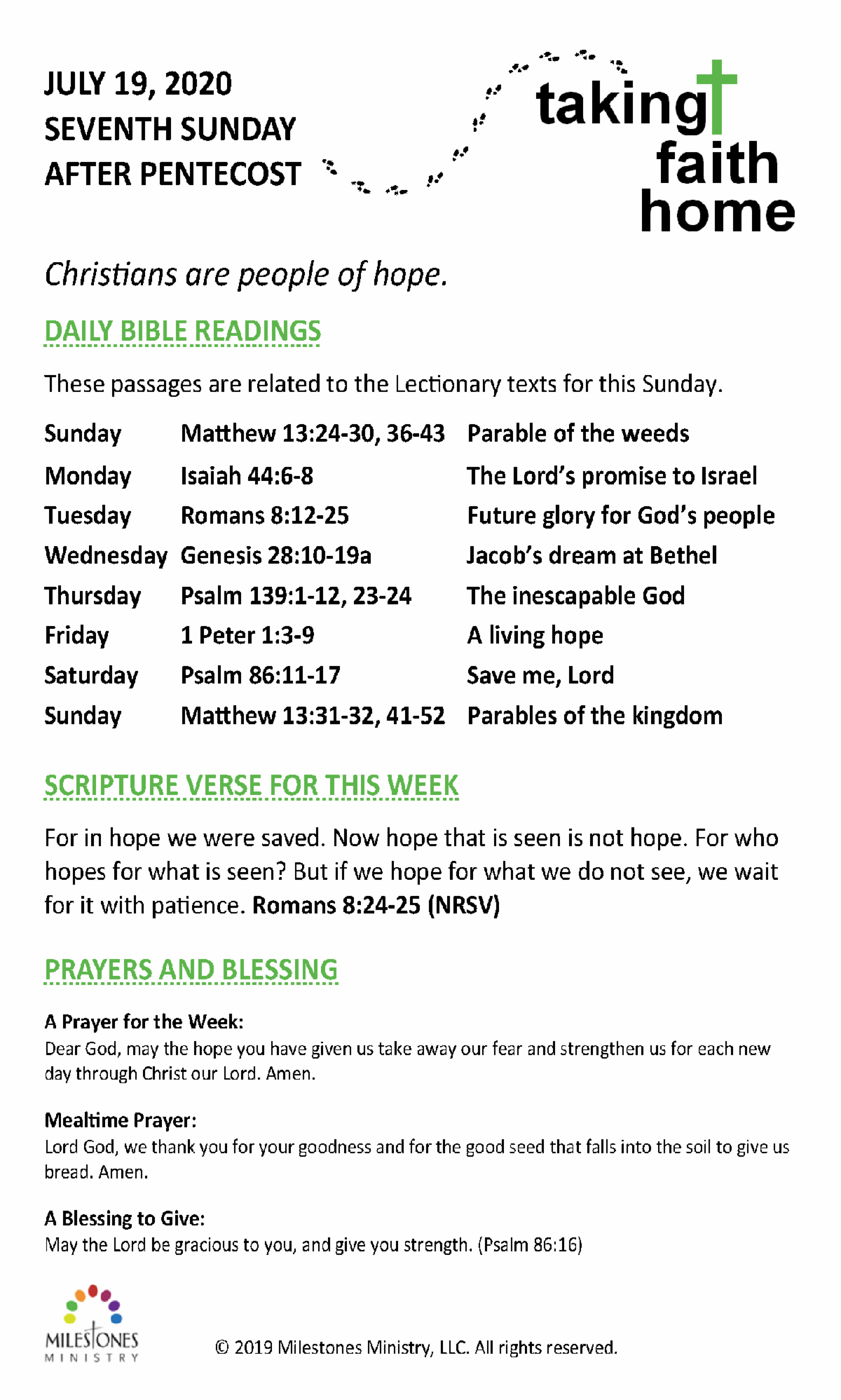 Friend- Taking Faith Home Wk 21