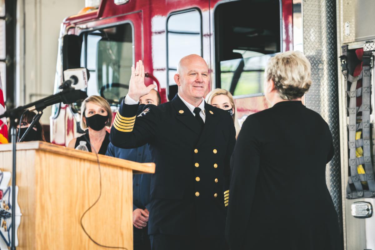 New Fire Chief sworn in; Now hiring lifeguards & summer camp counselors