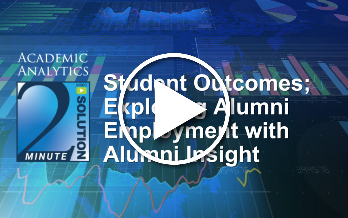 Student Outcomes; Exploring Alumni Employment with Alumni Insight