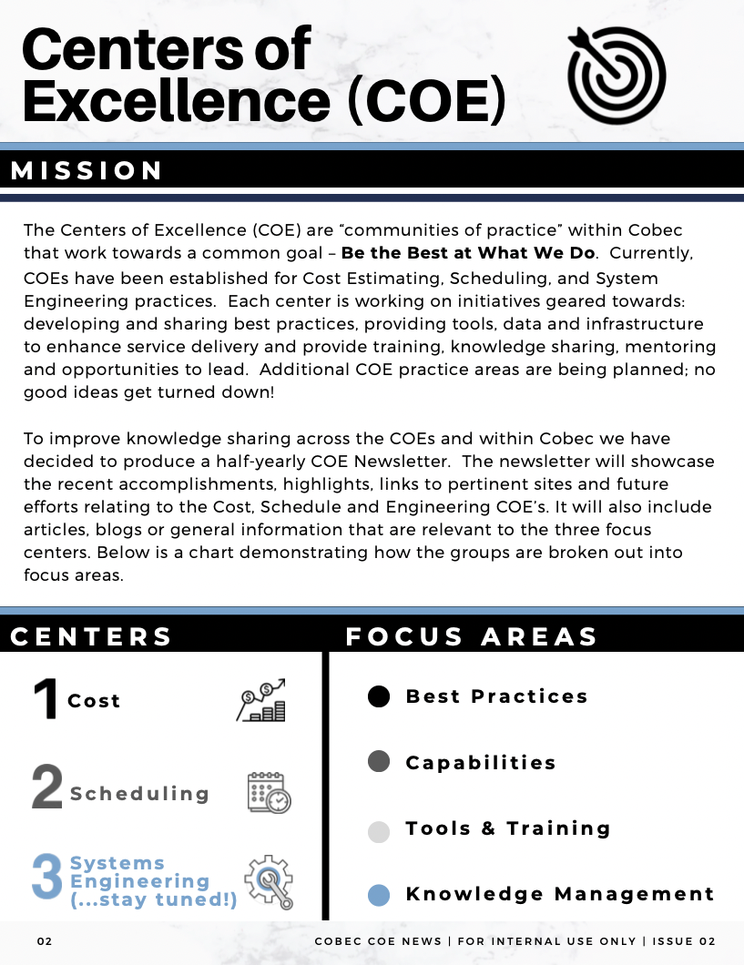 Centers of Excellence (COE) Newsletter