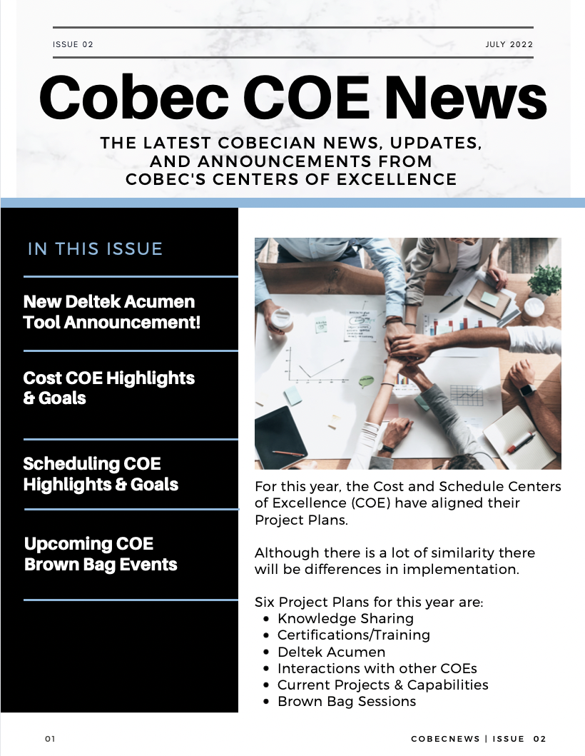 Centers of Excellence (COE) Newsletter