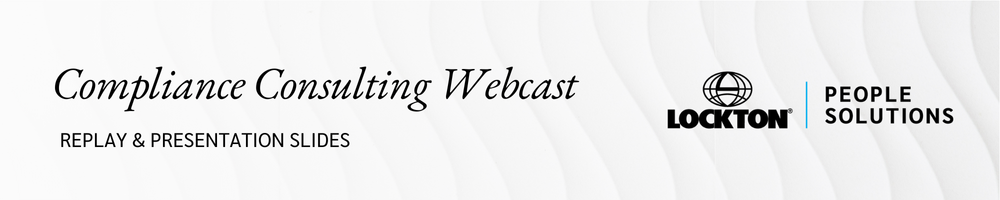 Compliance Consulting Webcast Replay | Big beautiful webcast
