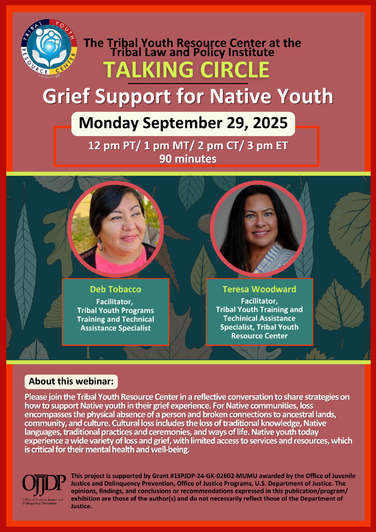 TYRC | September Talking Circle - Grief Support for Native Youth