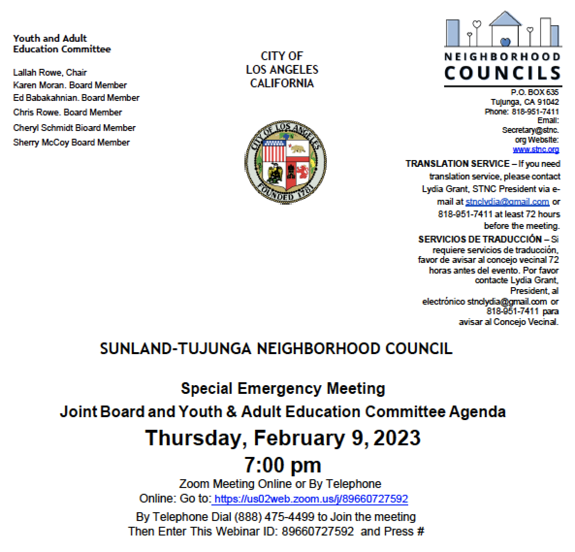 STNC NEWS for February 2023