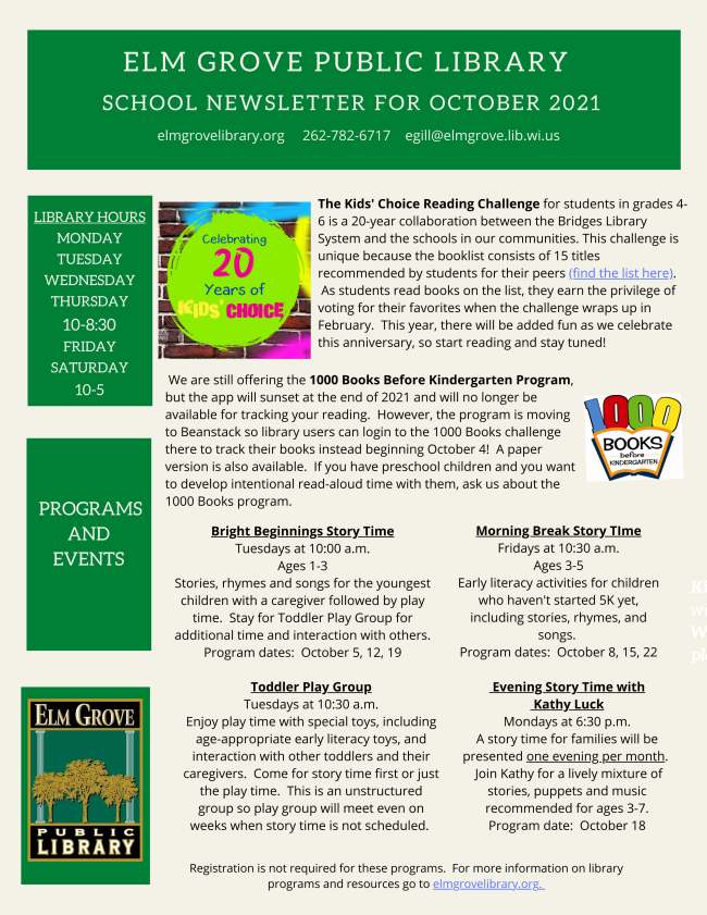 Newsletter - September 30th 2021