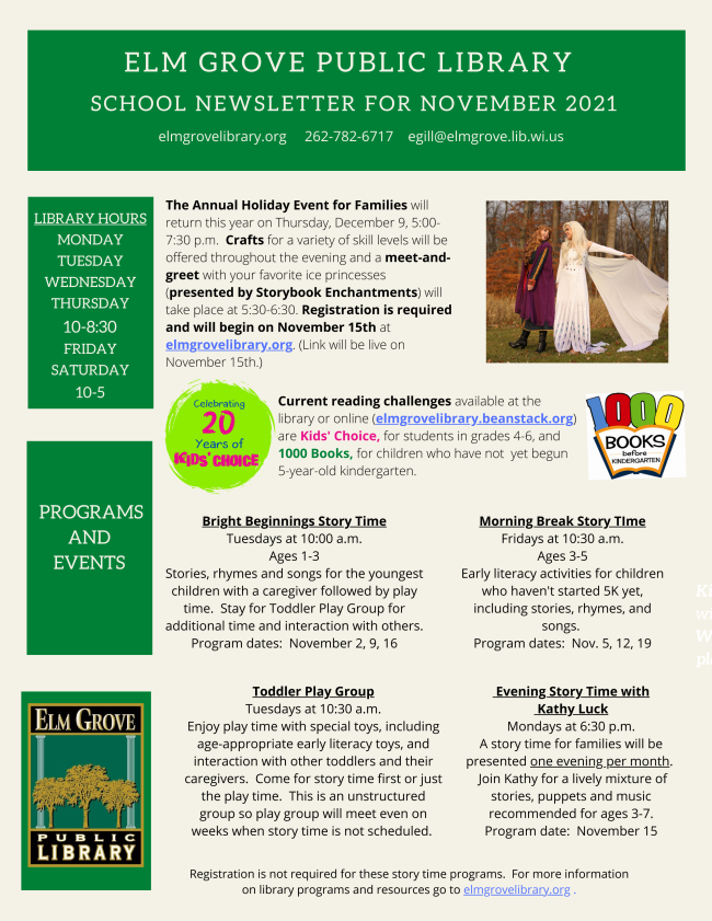 Newsletter - November 4th 2021