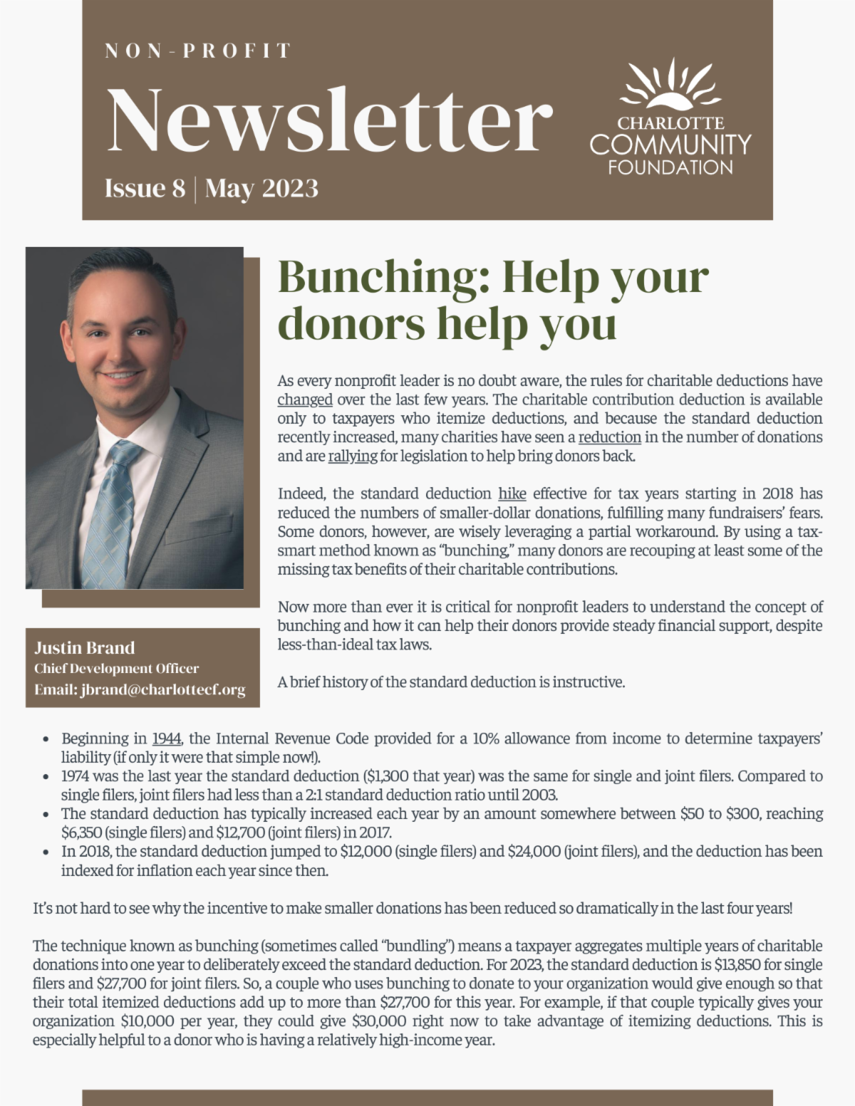 Charlotte Community Foundation May Newsletter