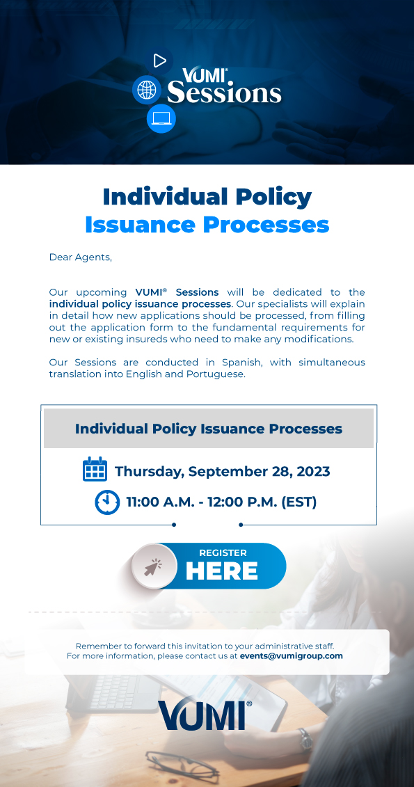 VUMI® Sessions - Emisión de pólizas individuales | Individual Policy ...