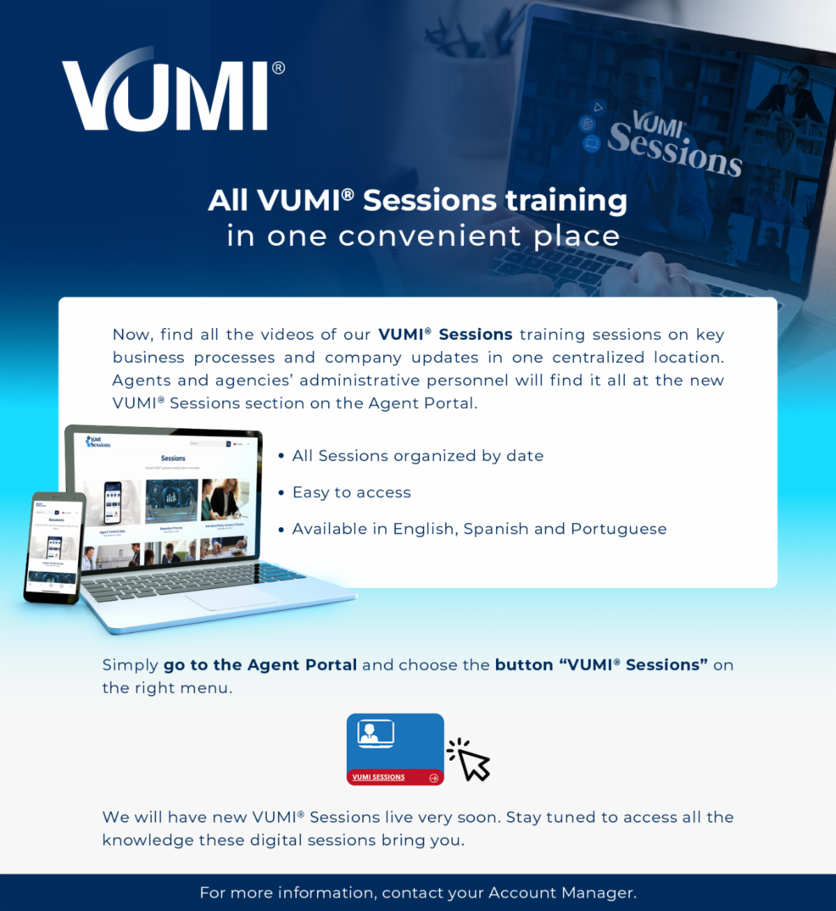 All VUMI® Sessions training in one convenient place