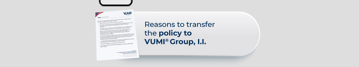 Step-by-step for transferring a policy to VUMI® Group, I. I. online