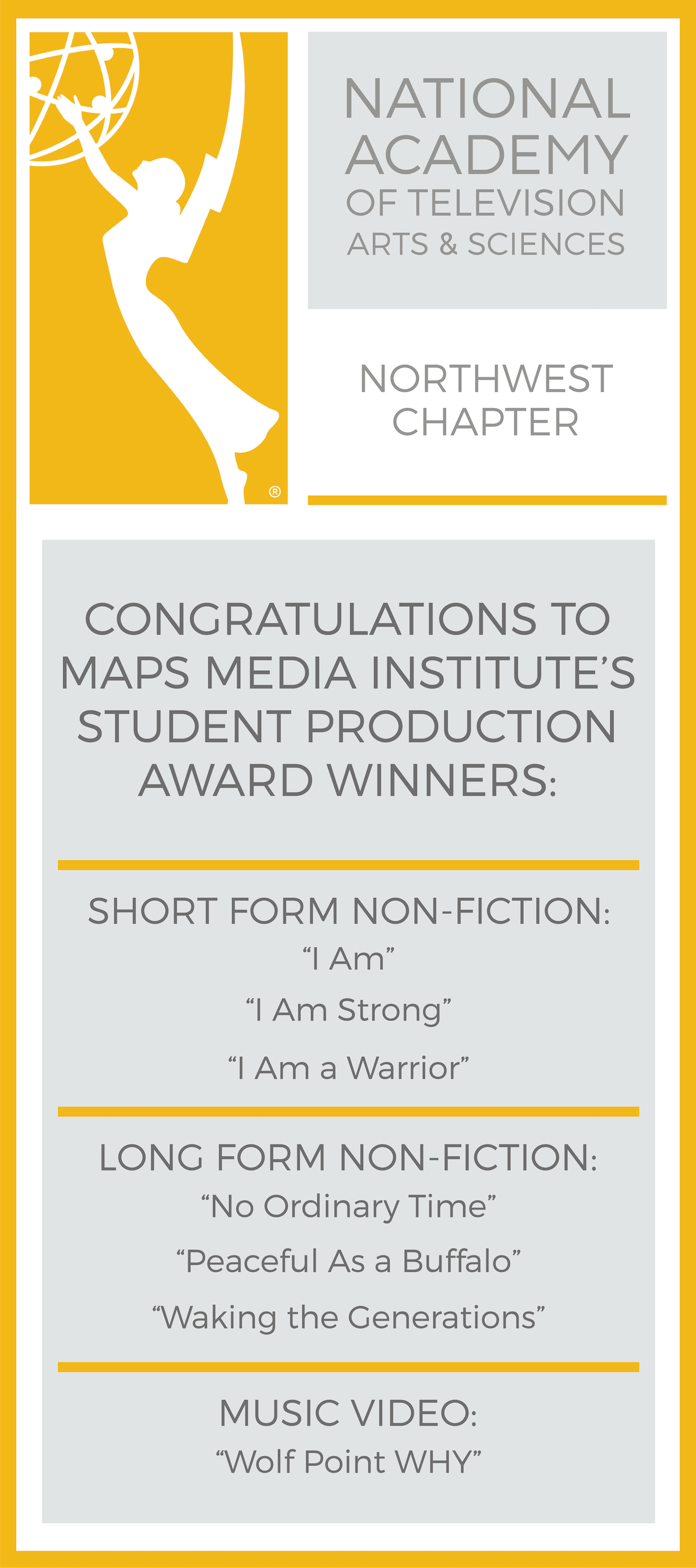 MAPS Wins 7 Regional Student Production Awards