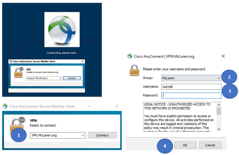 VPN McLaren User Password Reset Steps