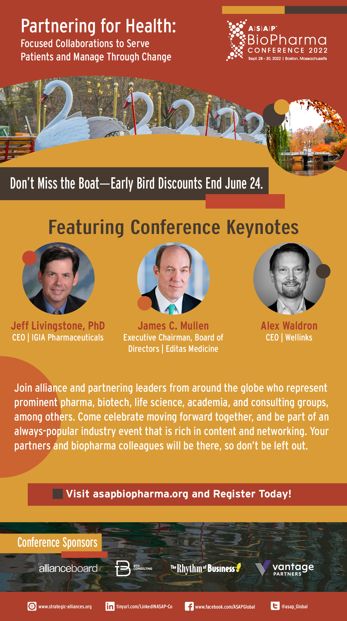 Get In On Early Bird Rates Now | 2022 ASAP BioPharma Conference