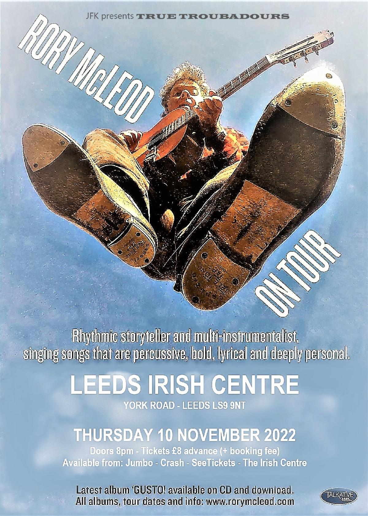 Rory McLeod U.K. Tour UPDates August-November 2022