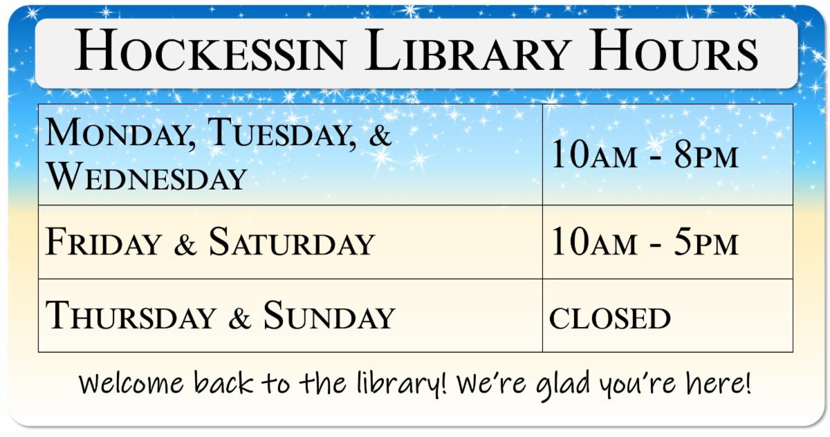 Connect with Hockessin Library: July 20, 2021