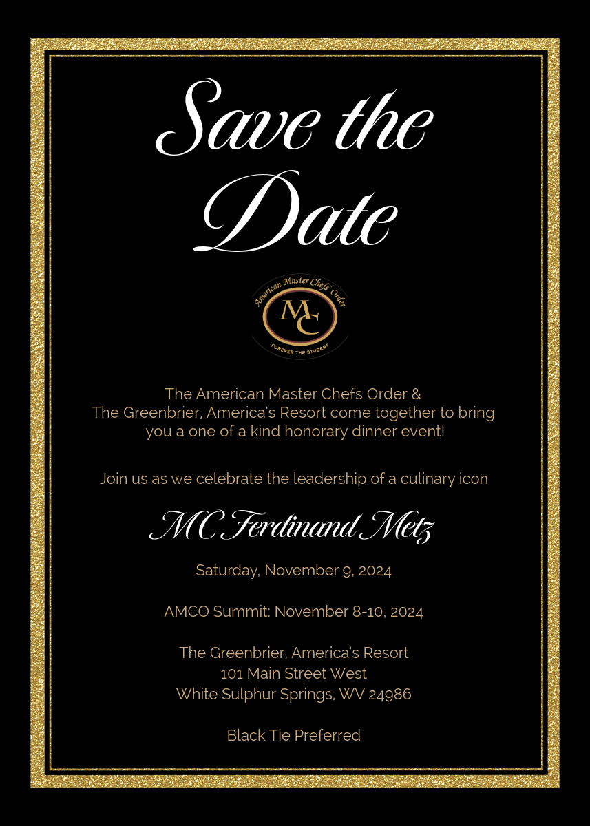 Save the Date - Ferdinand Metz Honorary Dinner