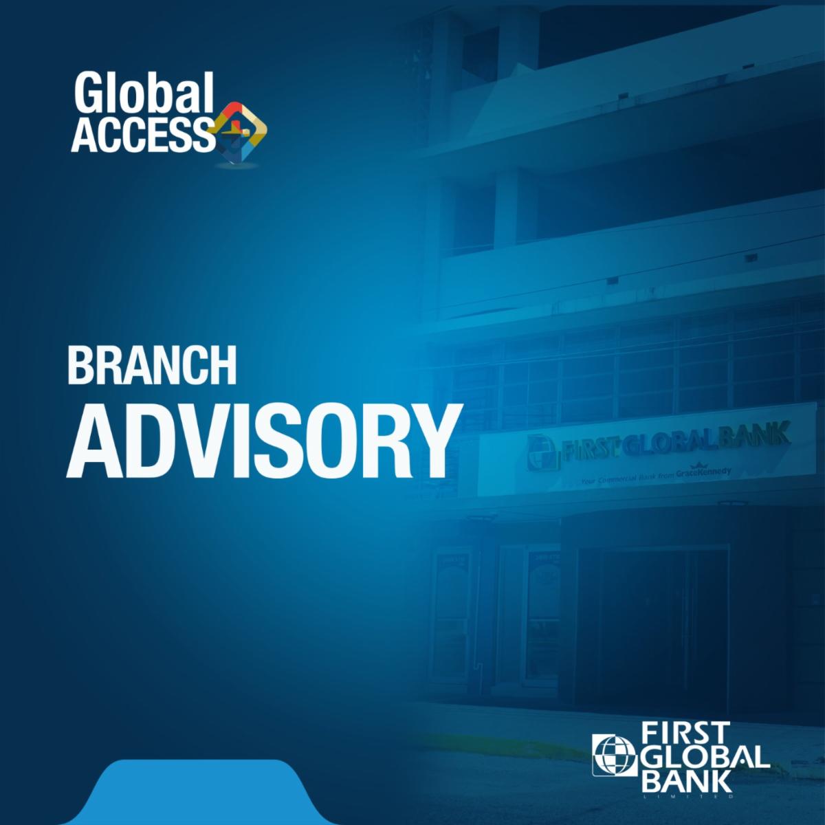 Important Notice: Post Earthquake Updated Branch Closure Times