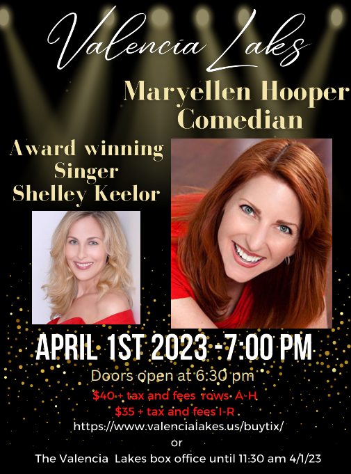 Big Show: Maryellen Hooper "Comedian" on April 1st, 7PM