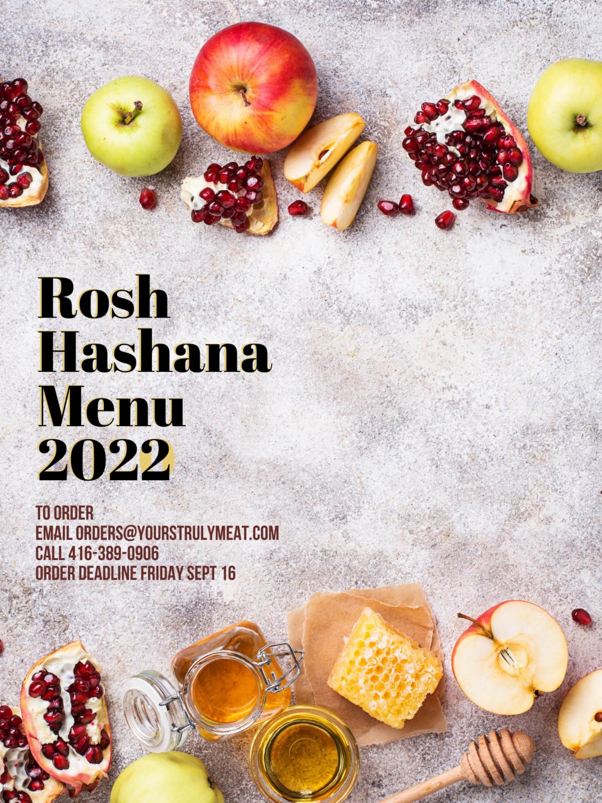 Rosh Hashanah Menu 2022