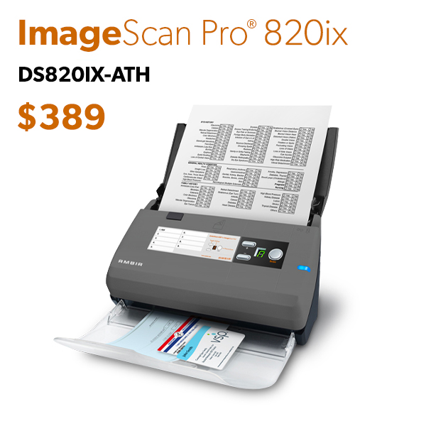 Document & Card scanning approved, tested, and preconfigured for athenaOne