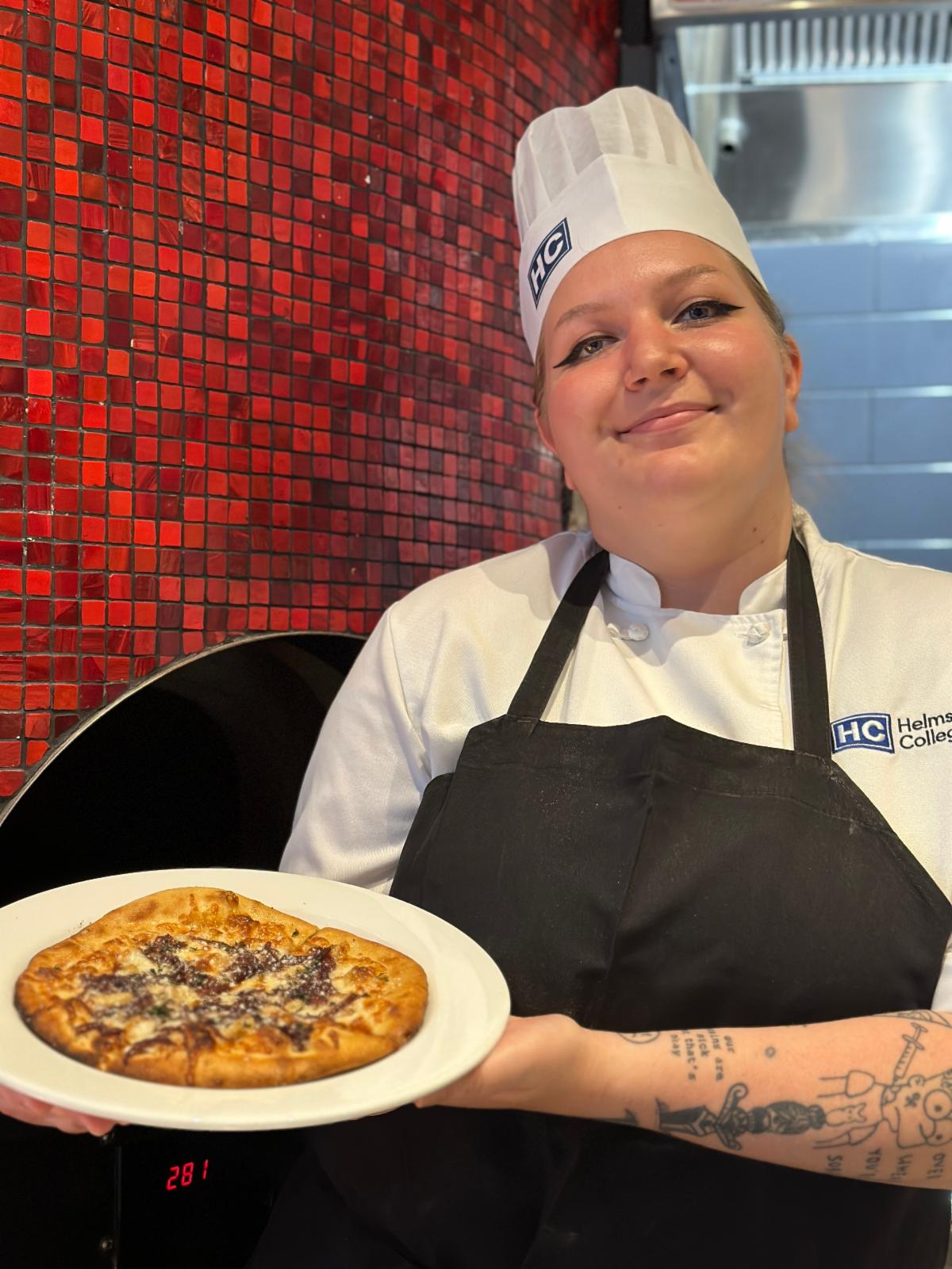 Featured pizzas by Helms College Culinary Students are on the lunch menu