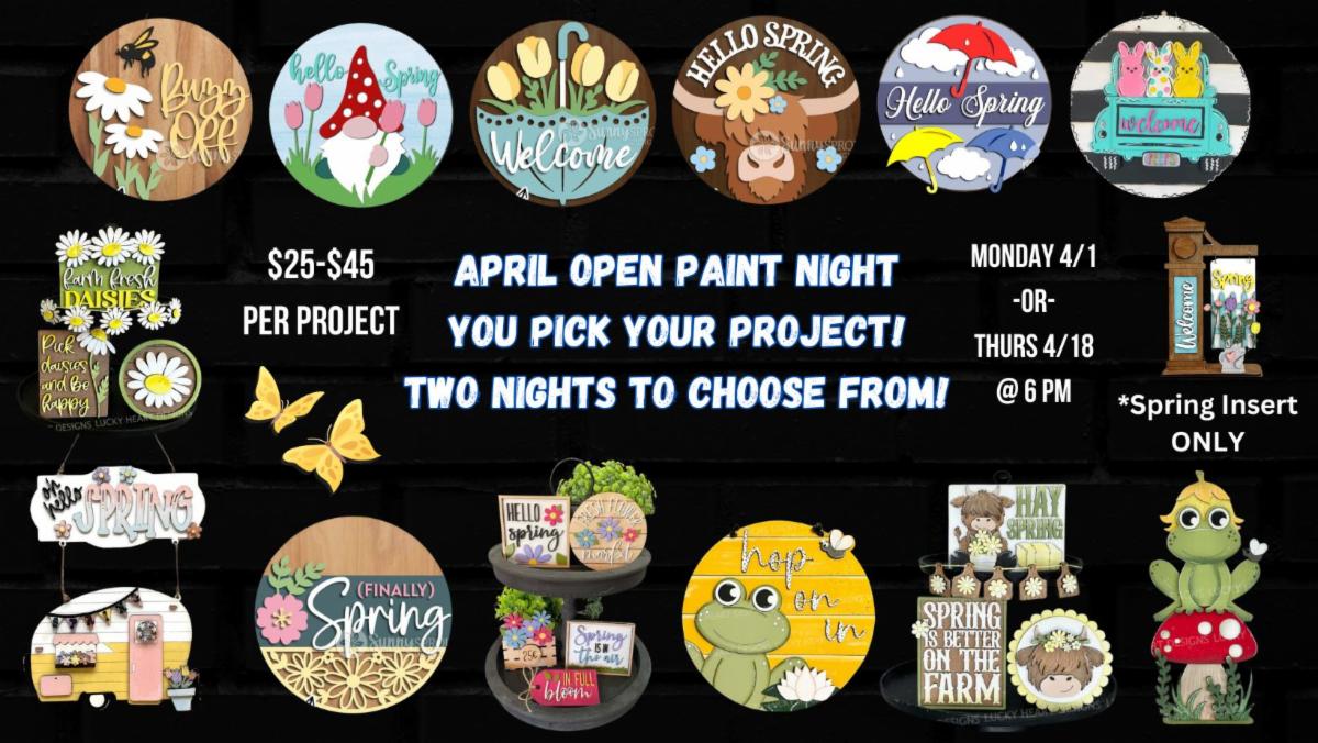 April Open Paint Night - April 1st