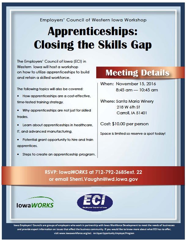 Apprenticeship Workshop Flyer