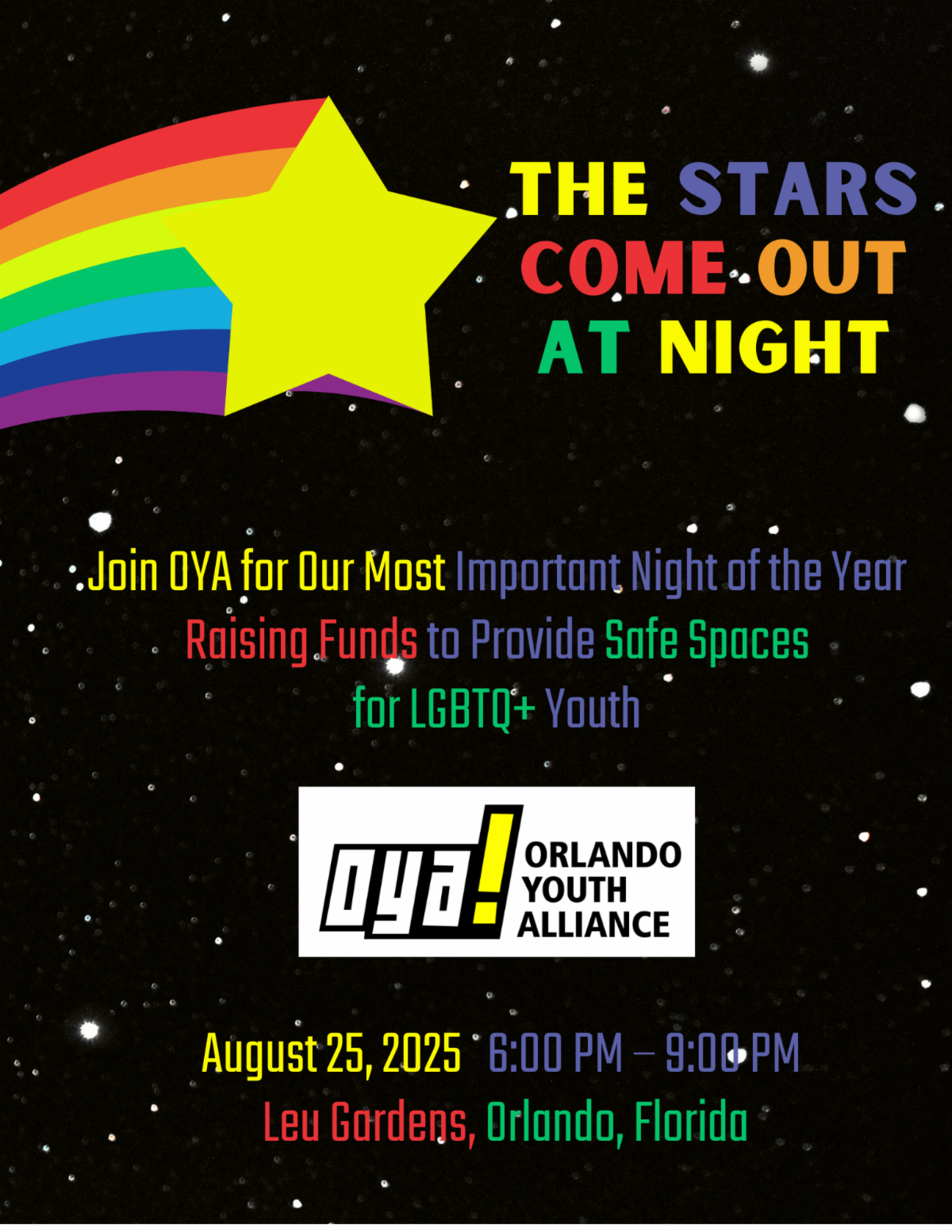 Orlando Youth Alliance: The Stars Come Out at Night- Aug 25, 2025