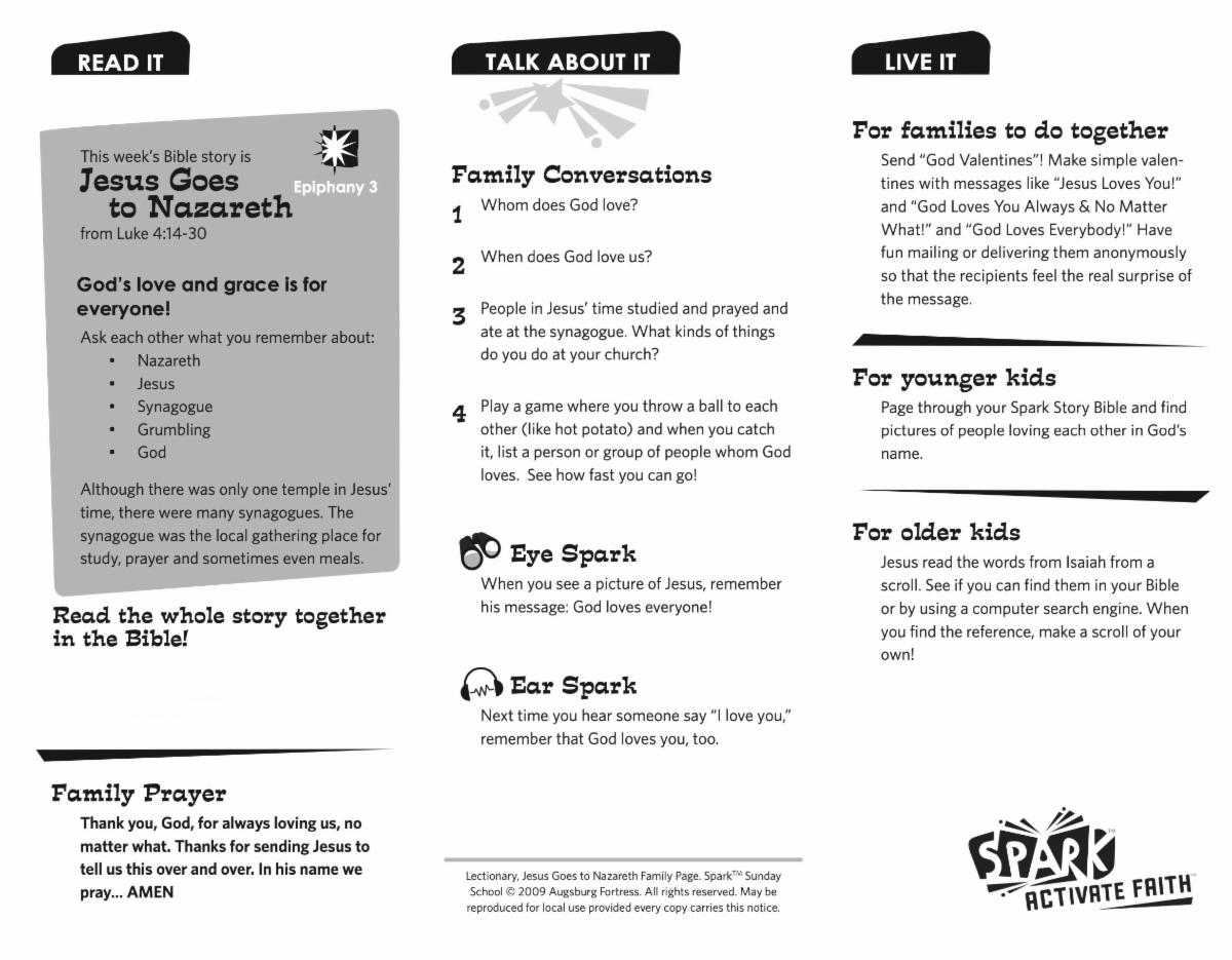 This Week's Faith Formation Lesson for ALL Ages!