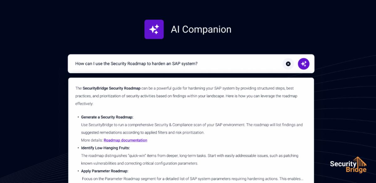 SecurityBridge Unveils First-of-Its-Kind AI Security Companion for SAP • Disaster Recovery Journal