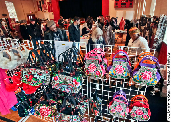 Holiday Bazaar attendees shop at one of our 15+ gift booths.
