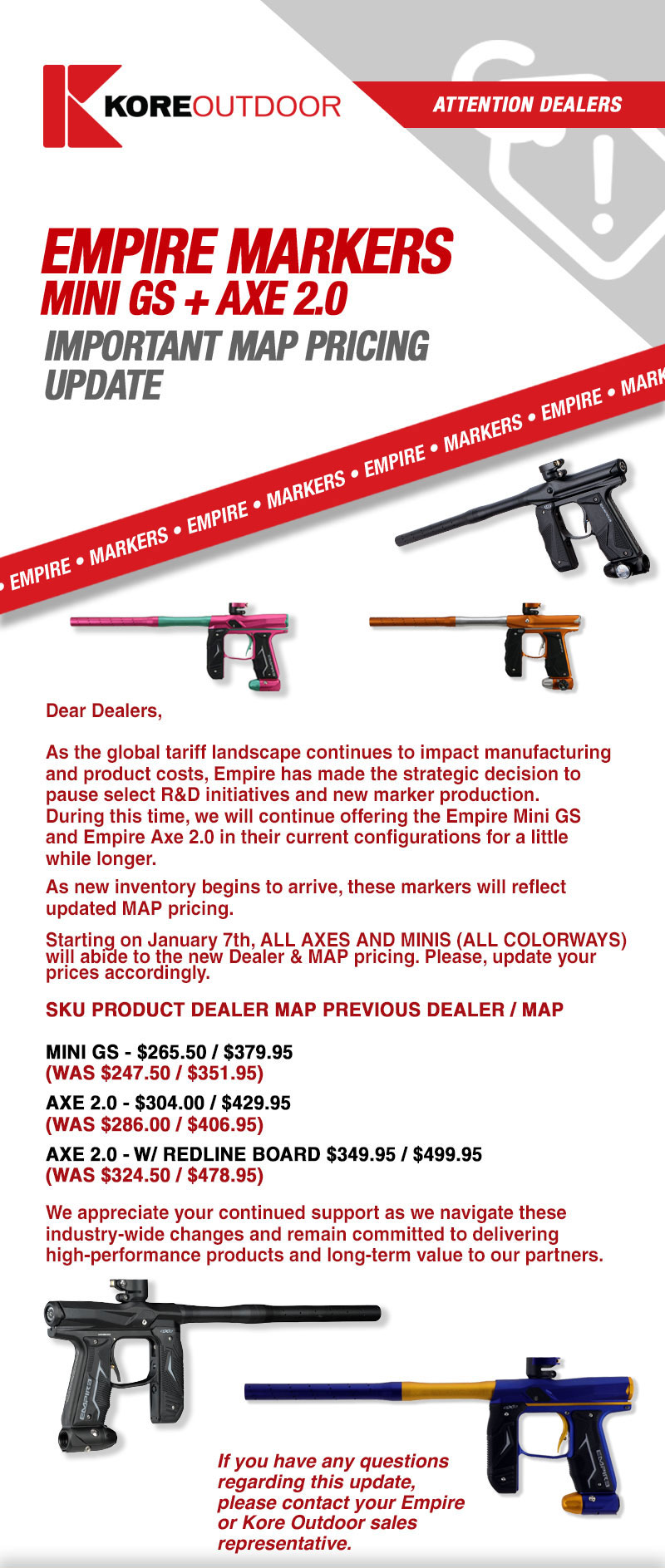 JANUARY 7th - IMPORTANT MAP PRICING UPDATE