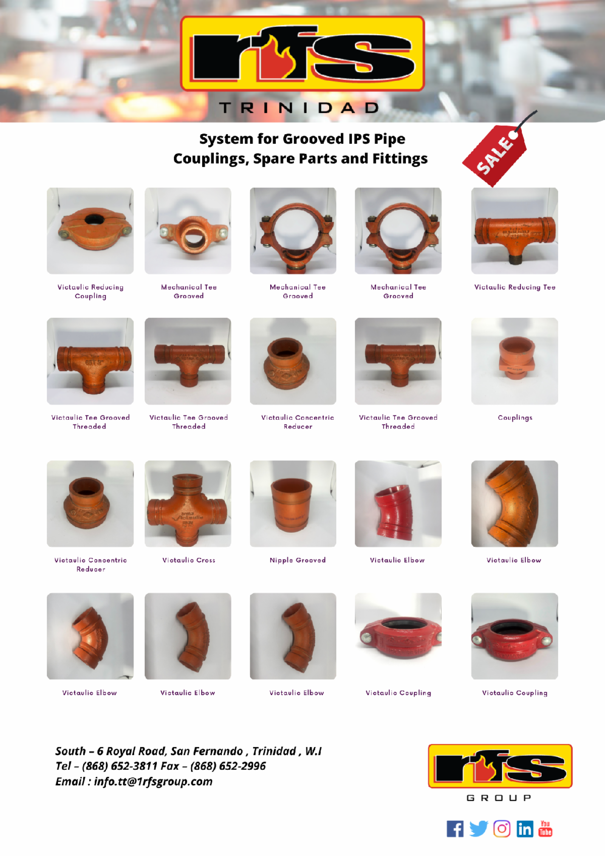 Sale on System for Grooved IPS Pipe Couplings