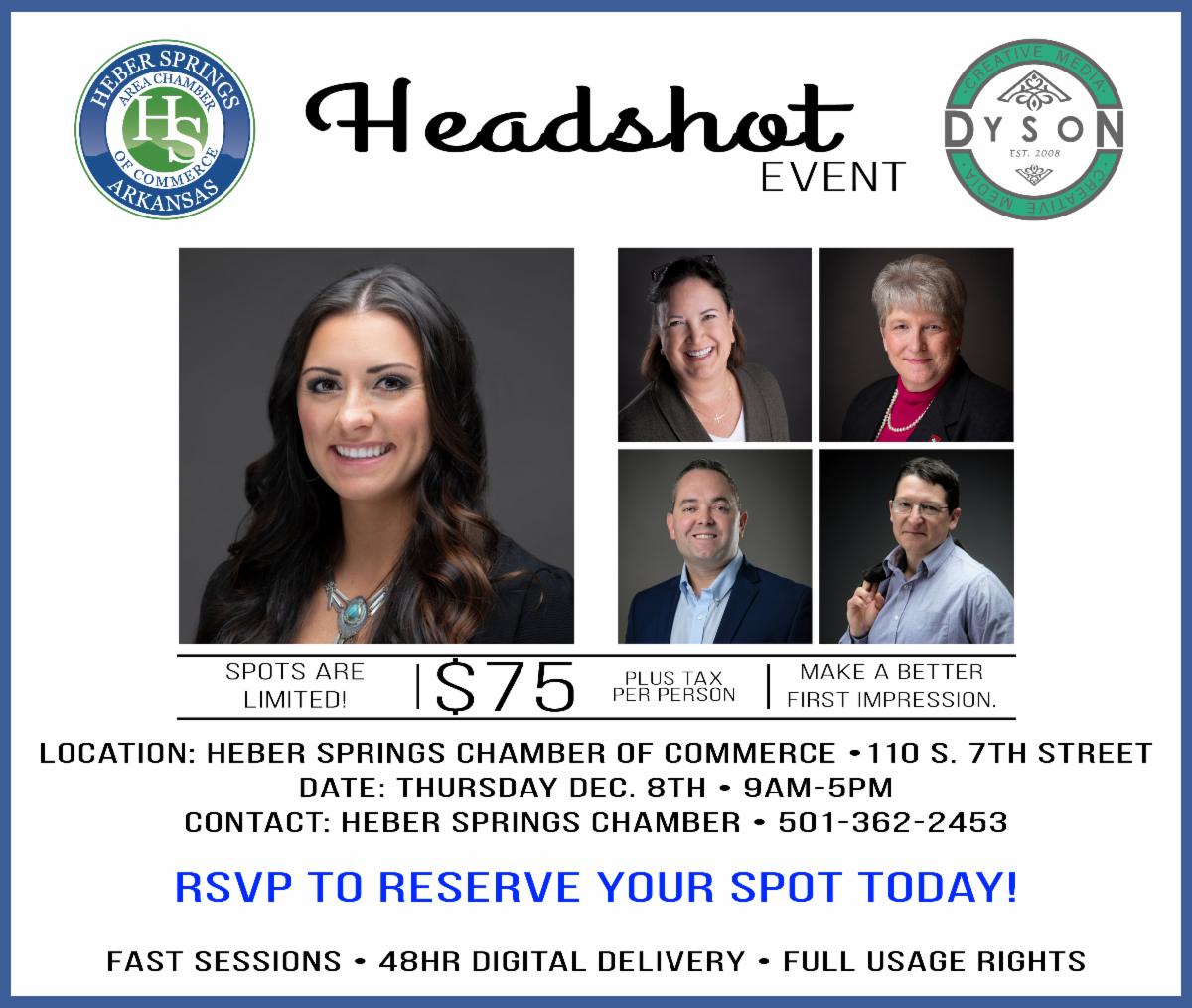 Chamber Headshot Event on 12/8!