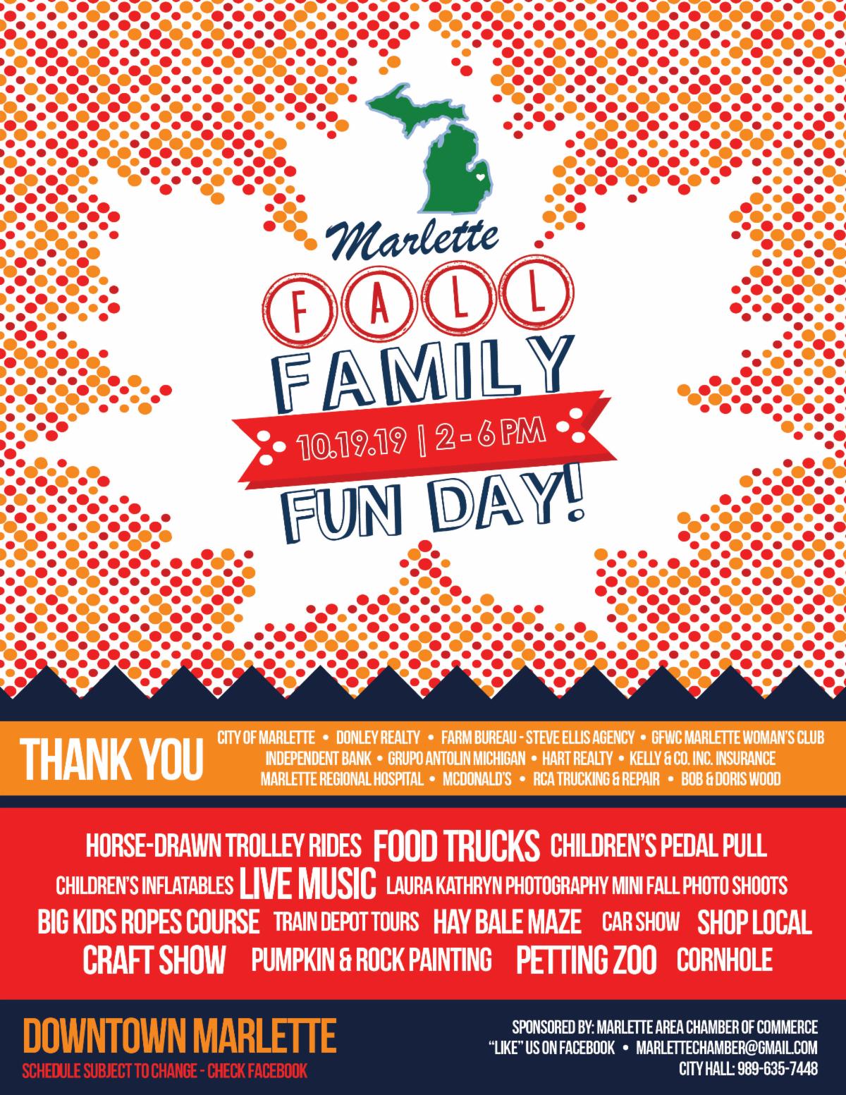 DETAILS INCLUDED: Fall Family Fun Day & Education Opportunities