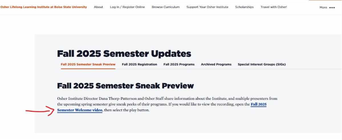 Osher News - August 2025