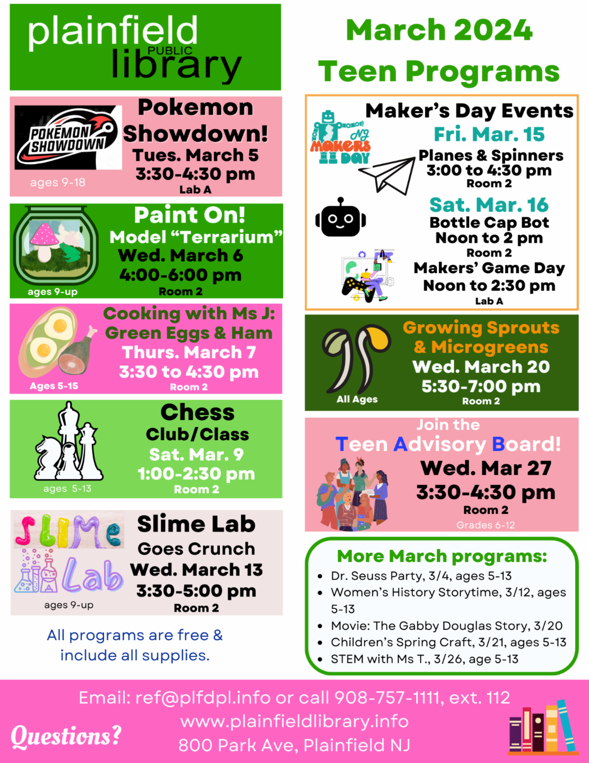 Plainfield Community Events Newsletter