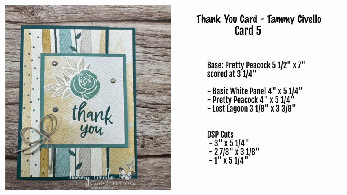 VIDEO LINKS and CUTTING GUIDES-Thank You Online Card Class