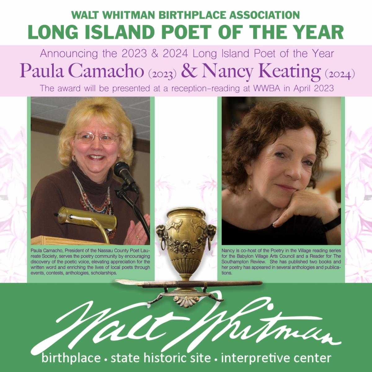 Announcing the 2023 & 2024 Long Island Poet of the Year Name Correction