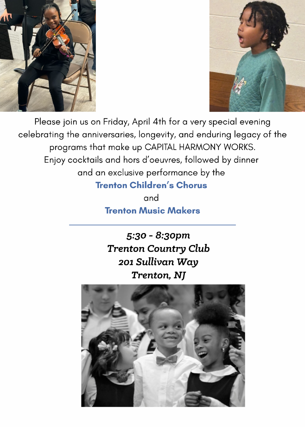 Join Us for Capital Harmony Works 2025 Gala- Here's YOUR INVITATION!