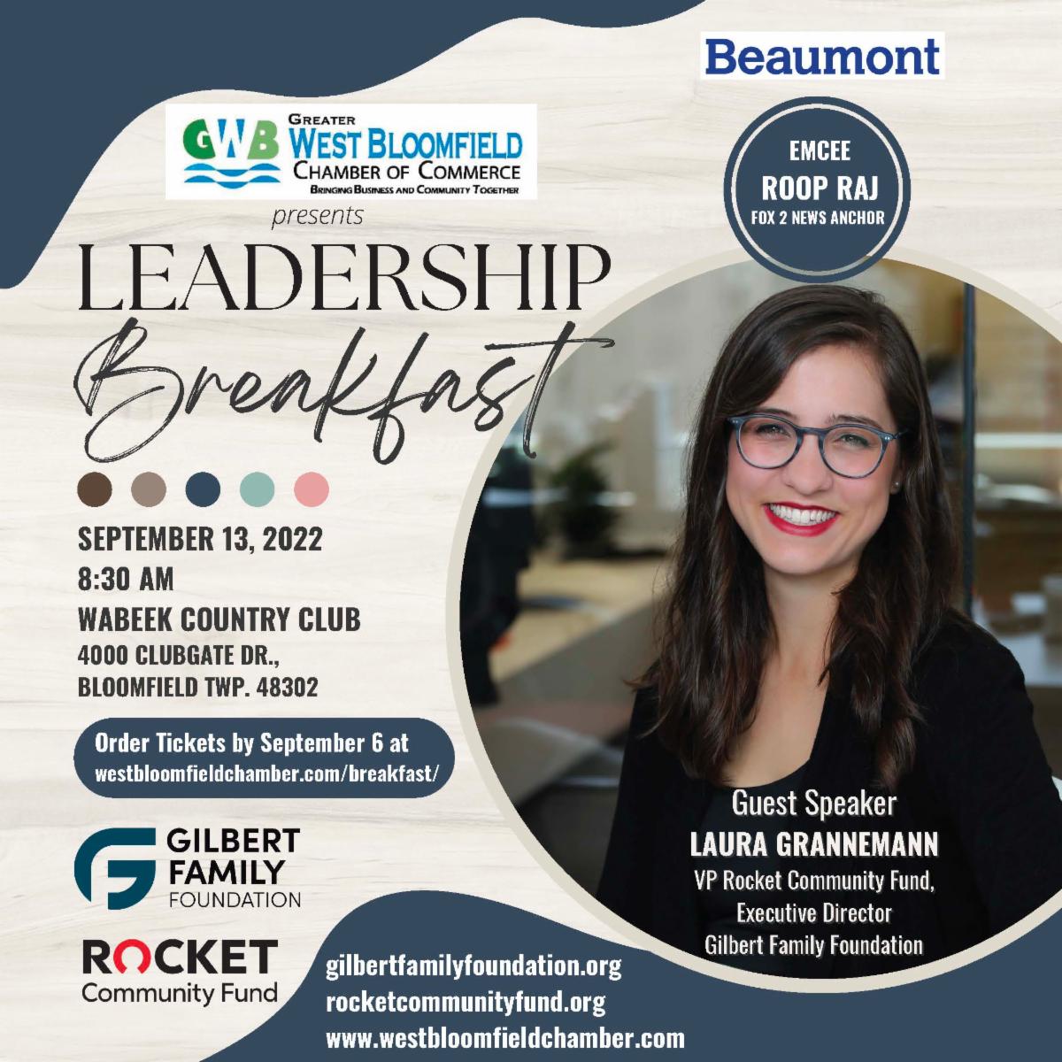 Leadership breakfast-Fabulous speaker, MC and community leaders