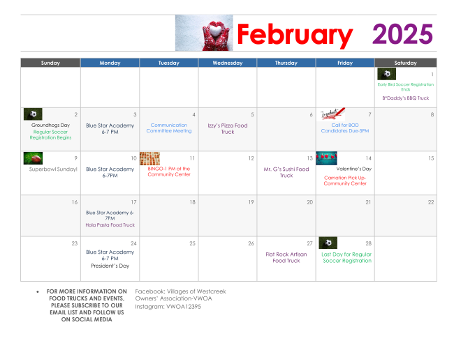 What's The Buzz - VWOA Weekly Events 02/10/2025 - 02/16/2025