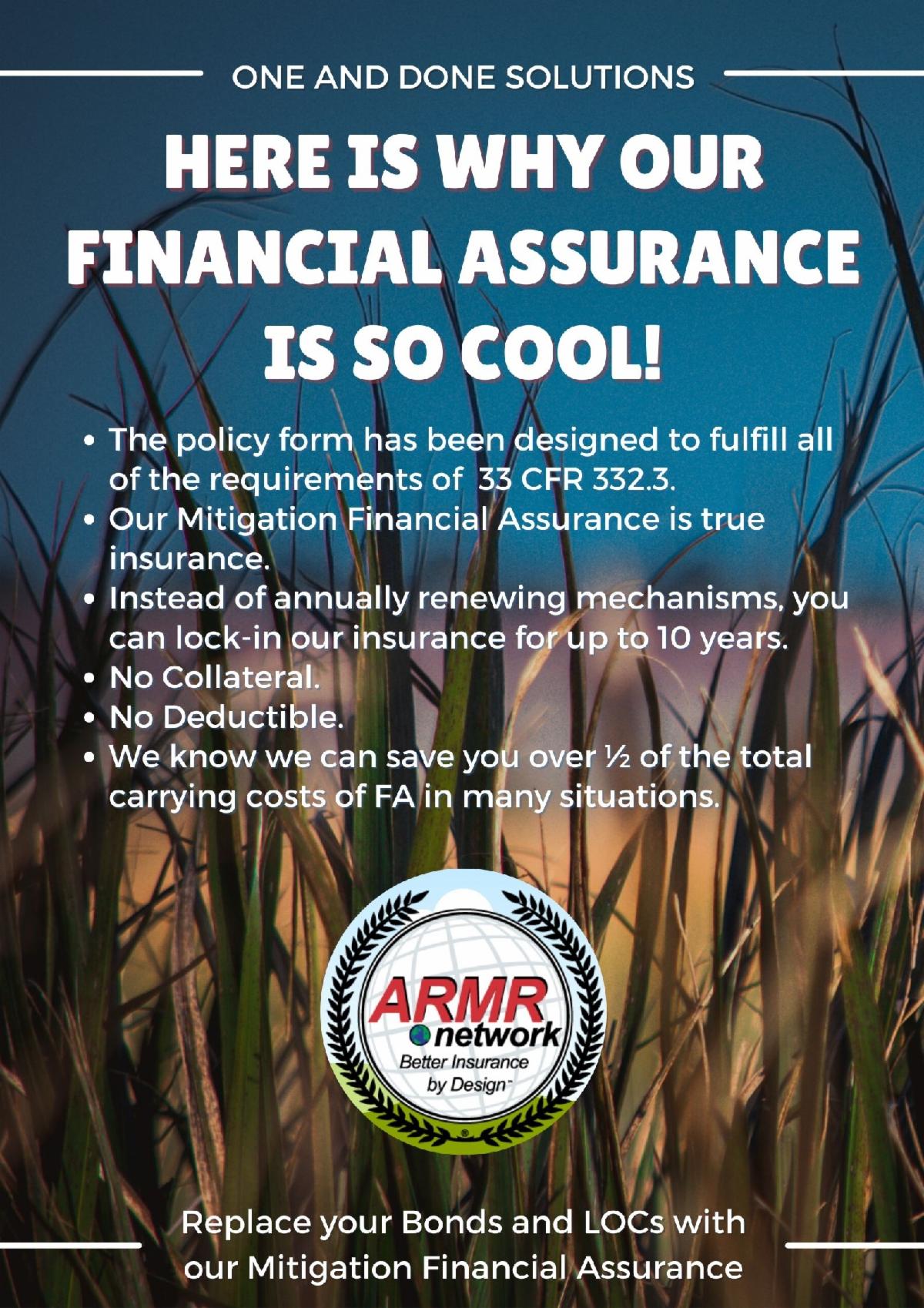 Our Mitigation Financial Assurance is So Cool