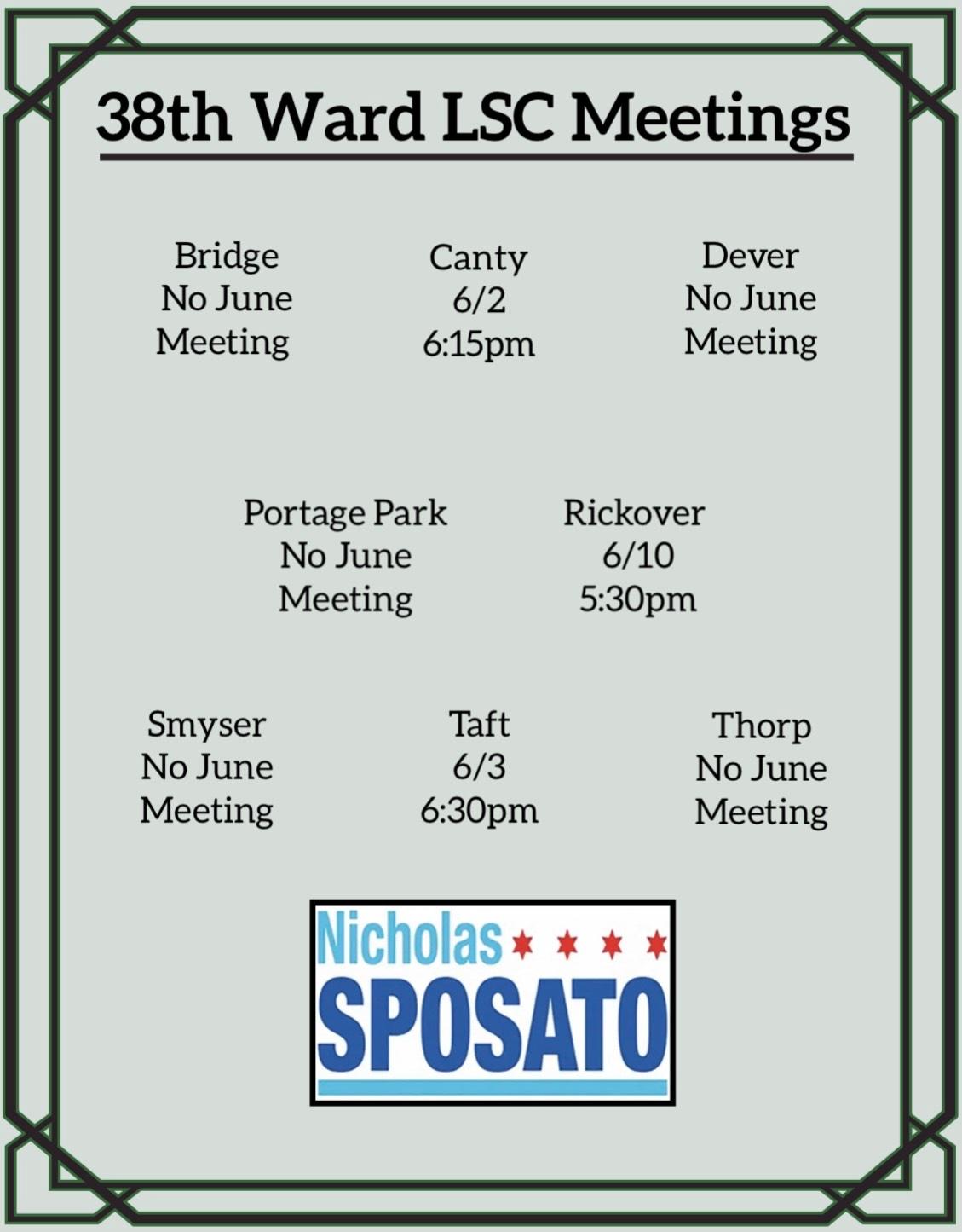 Alderman Nicholas Sposato's 38th Ward Update
